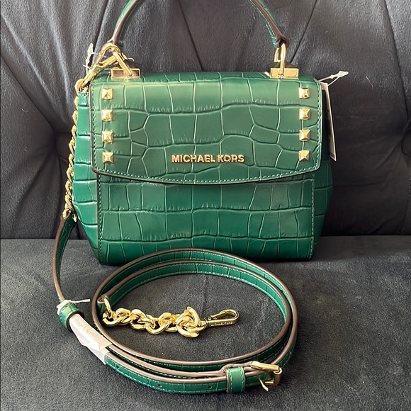 Bags | Green Crocodile Embossed Women Bag | Poshmark